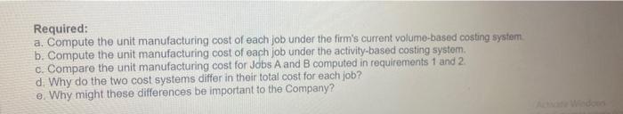 Solved laylor inc. uses a volume-based costing system that | Chegg.com