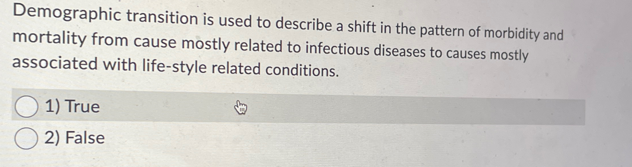 Solved Demographic transition is used to describe a shift in | Chegg.com