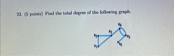 Solved 23. (5 points) Find the total degree of the following | Chegg.com