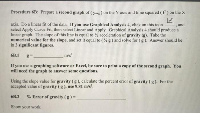 Solved Procedure 6: The table below shows data taken in a | Chegg.com