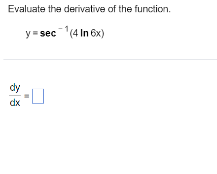 Solved Evaluate the derivative of the | Chegg.com