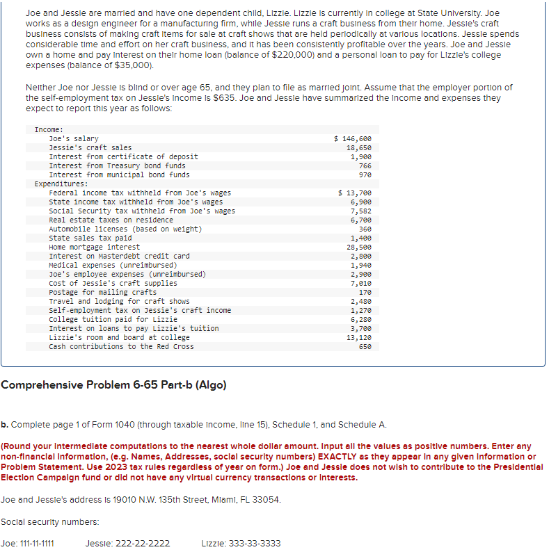 Solved Comprehensive Problem 6-65 ﻿Part-b (Algo)b. ﻿Complete | Chegg.com