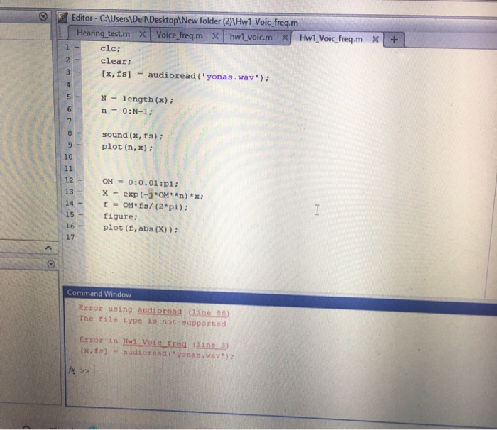 Solved HelloI'm receiving the following error message when | Chegg.com
