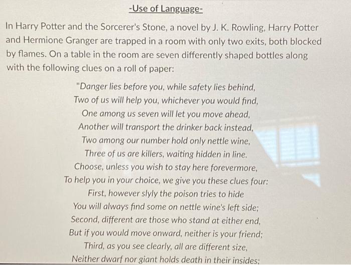 (Harry Potter and the Sorcerer's Stone, Rowling, | Chegg.com