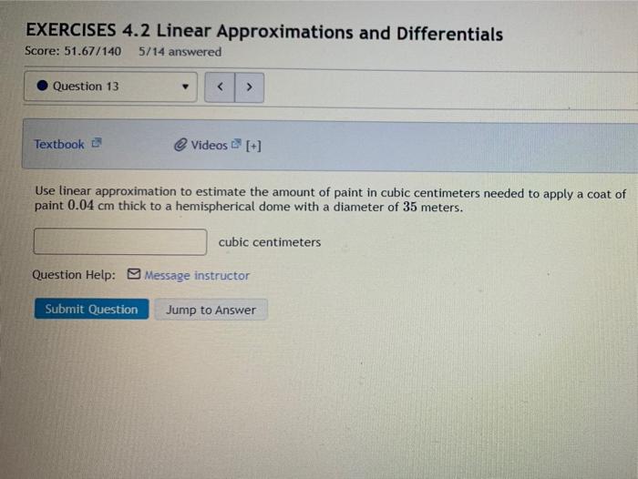 Solved EXERCISES 4.2 Linear Approximations and Differentials | Chegg.com