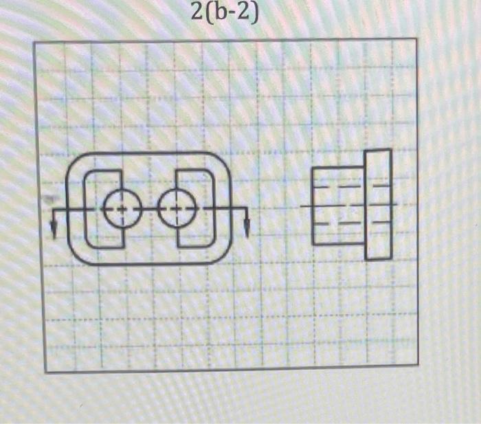 Draw the two given views and the indicated section | Chegg.com