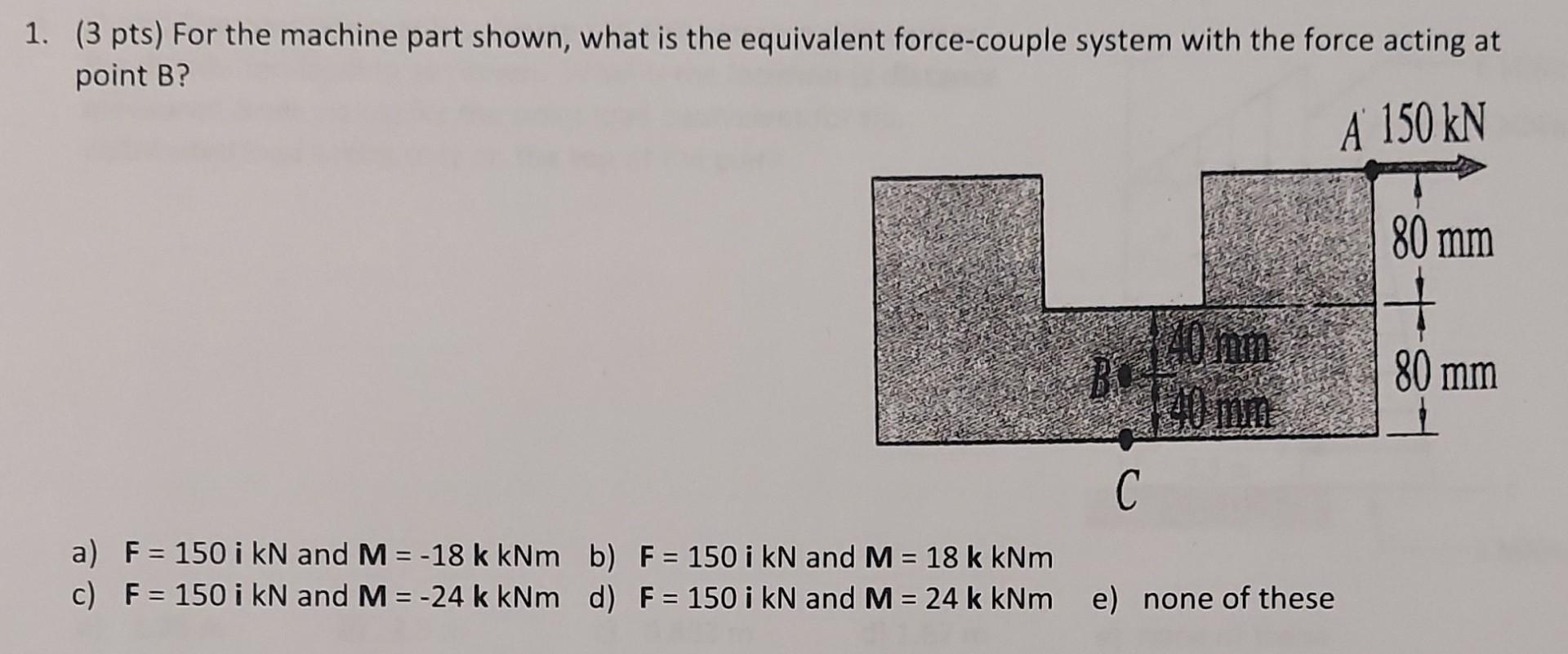 Solved 1. (3 pts) For the machine part shown, what is the | Chegg.com
