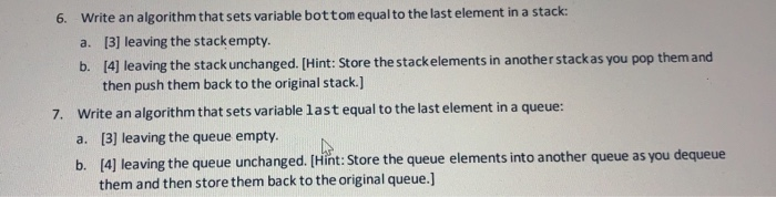 Solved 6 Write An Algorithm That Sets Variable Bottom Equal 9137