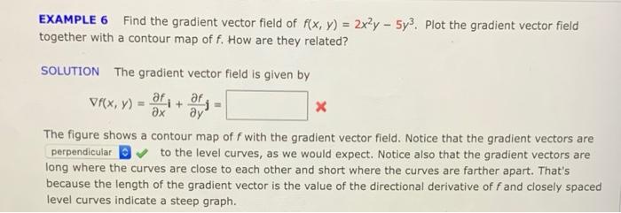 Solved EXAMPLE 6 Find the gradient vector field of f(x, y) = | Chegg.com