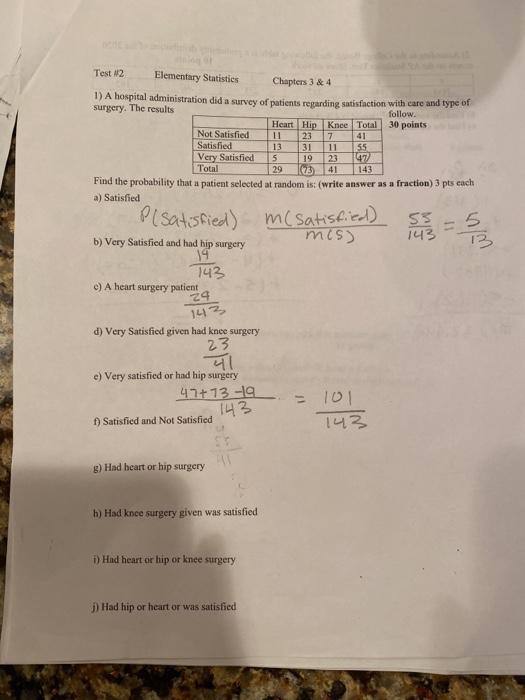 Solved Test 2 Elementary Statistics Chapters 3 & 4 1) A | Chegg.com