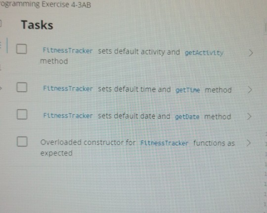 Solved a. Create a FitnessTracker class that includes | Chegg.com