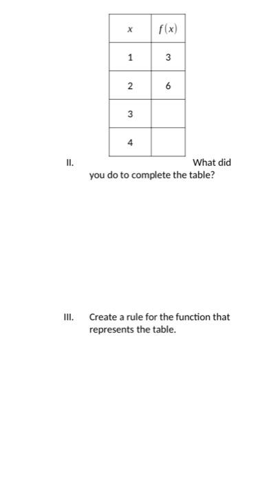 Solved For part B (I) is "Complete the rest of the table" | Chegg.com
