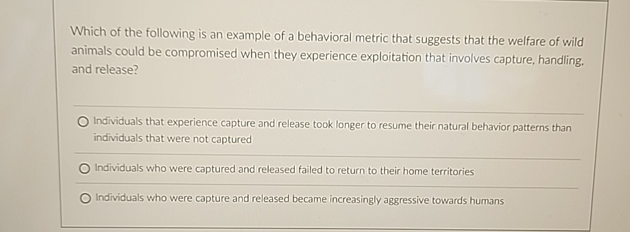 Solved Which of the following is an example of a behavioral | Chegg.com