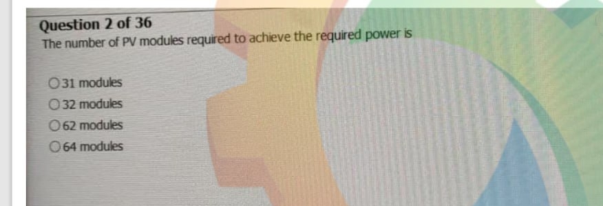 Solved Question 1 ﻿of 36For the 4.75 ﻿kW on-grid PV system, | Chegg.com