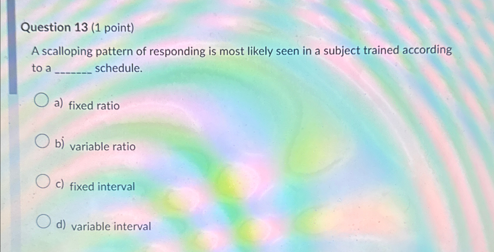 Solved Question 13 (1 ﻿point)A scalloping pattern of | Chegg.com
