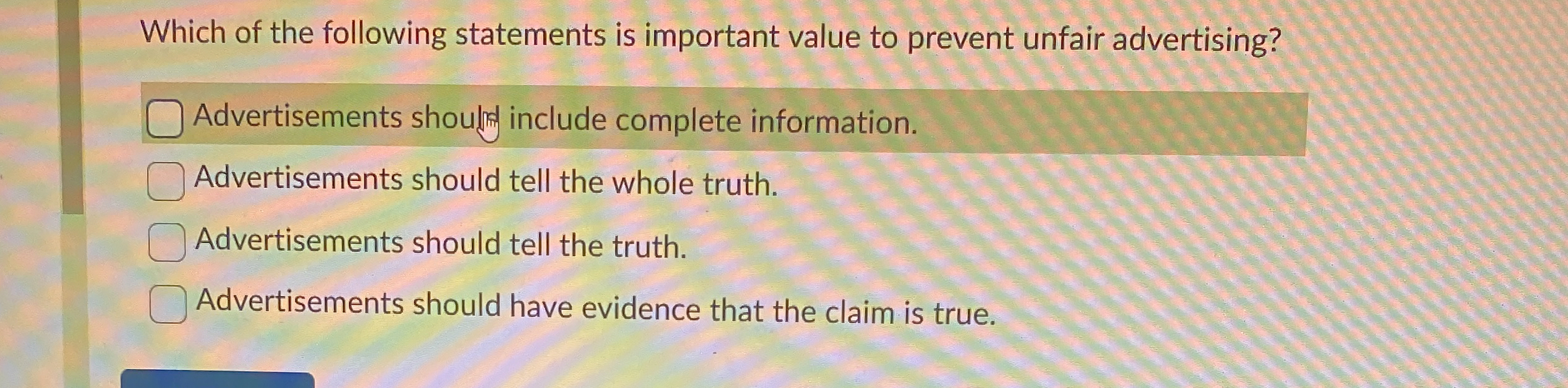 Solved Which of the following statements is important value | Chegg.com