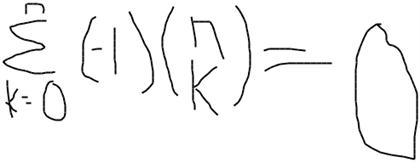 Solved Show that ∑(-1)^k(n over k)=0 for all positive | Chegg.com