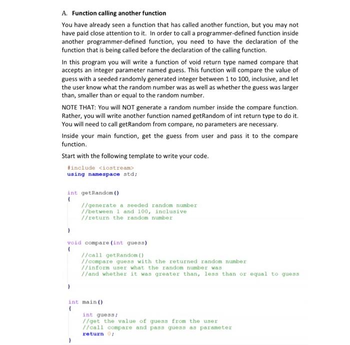Solved A Function Calling Another Function You Have Already