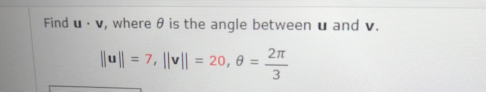 Solved Find u*v, ﻿where θ ﻿is the angle between u ﻿and | Chegg.com