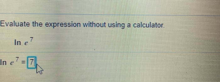 Solved Evaluate the expression without using a calculator In | Chegg.com