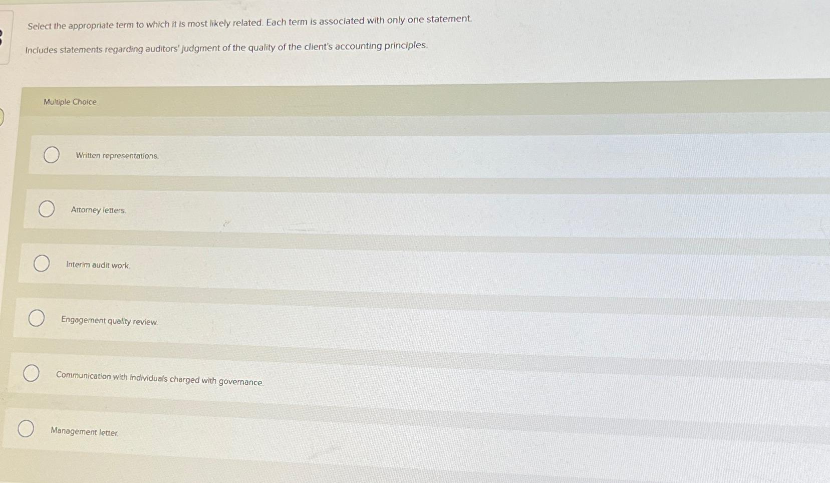Solved Select the appropriate term to which it is most | Chegg.com