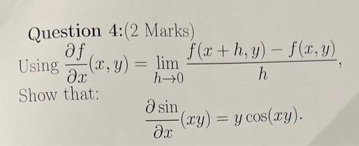 Solved Question 3: (2 Marks) Let | Chegg.com