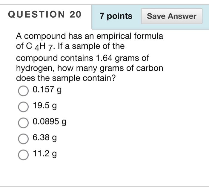Solved A compound has an empirical formula of C4H7. If a | Chegg.com