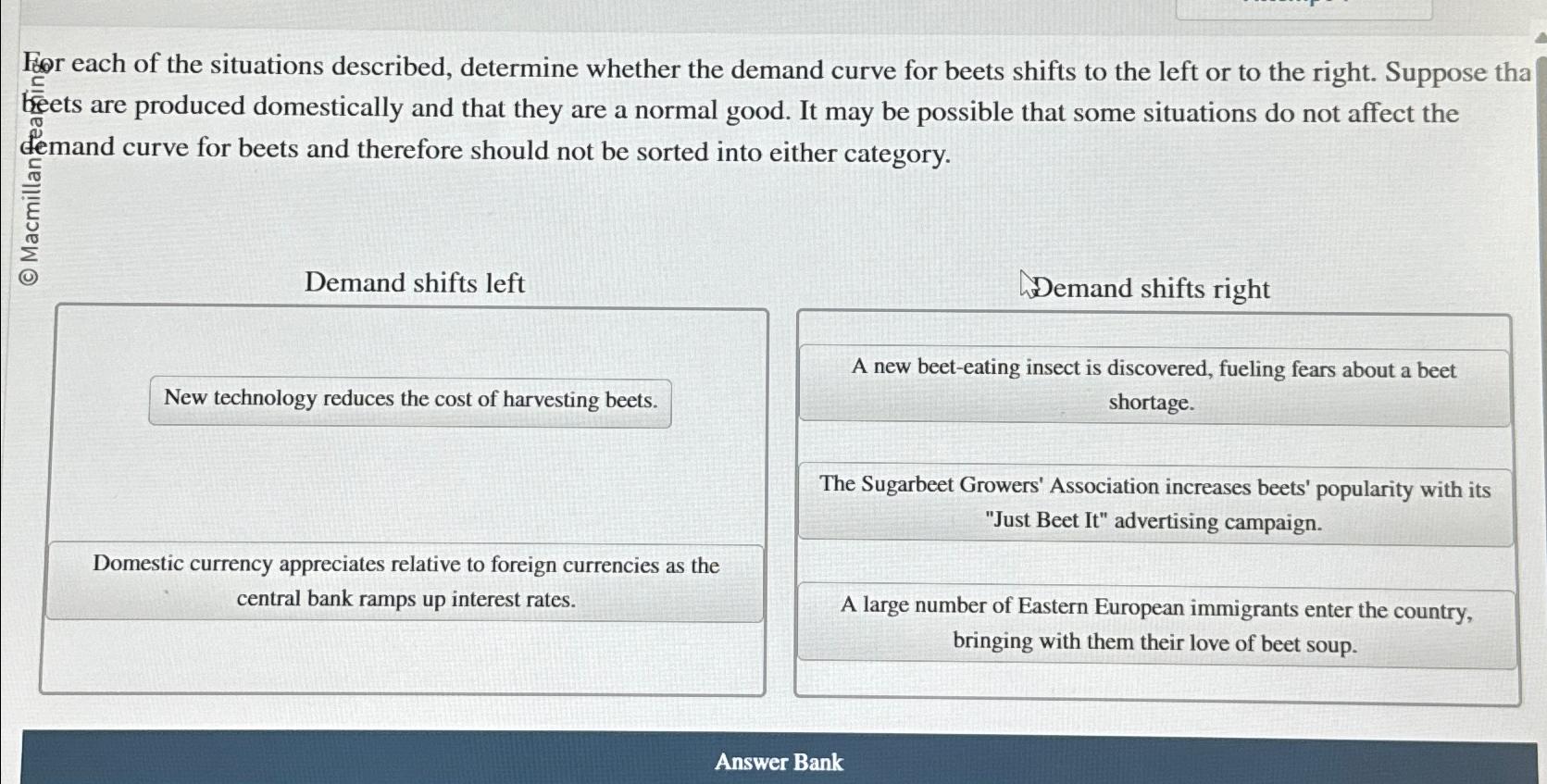 Solved For each of the situations described, determine | Chegg.com