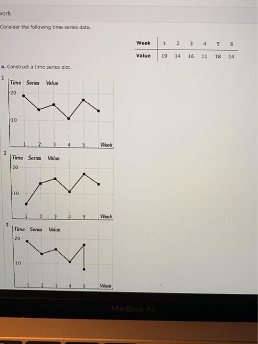 Solved work Consider the following time series data. Week 1 | Chegg.com