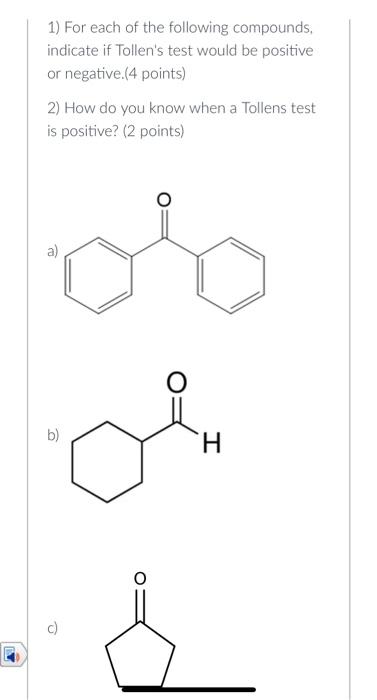 Solved 1) For each of the following compounds, indicate if | Chegg.com