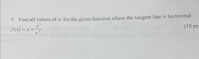 Solved 7. Find all values of x for the given function where | Chegg.com