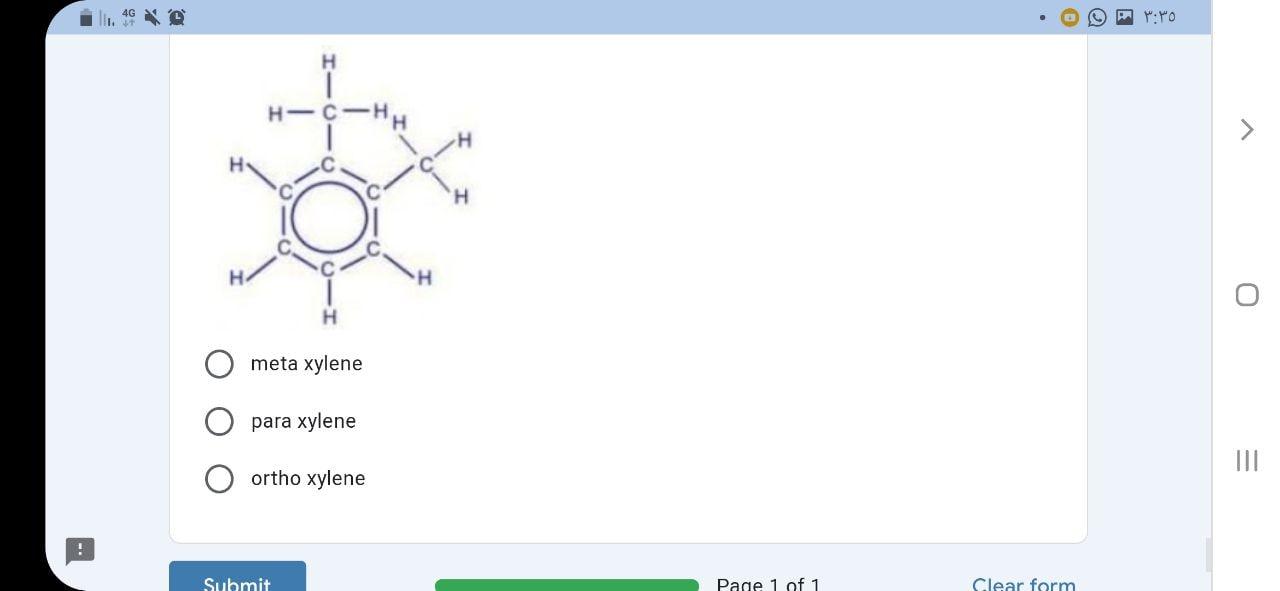 Solved ۳۰۳۵ H 1 H H Н meta xylene para xylene III ortho | Chegg.com