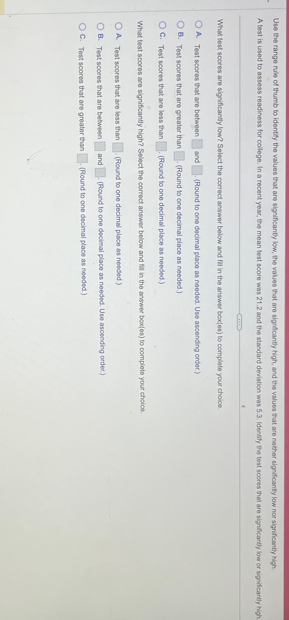 Solved Use the range rule of thumb to identify the values | Chegg.com