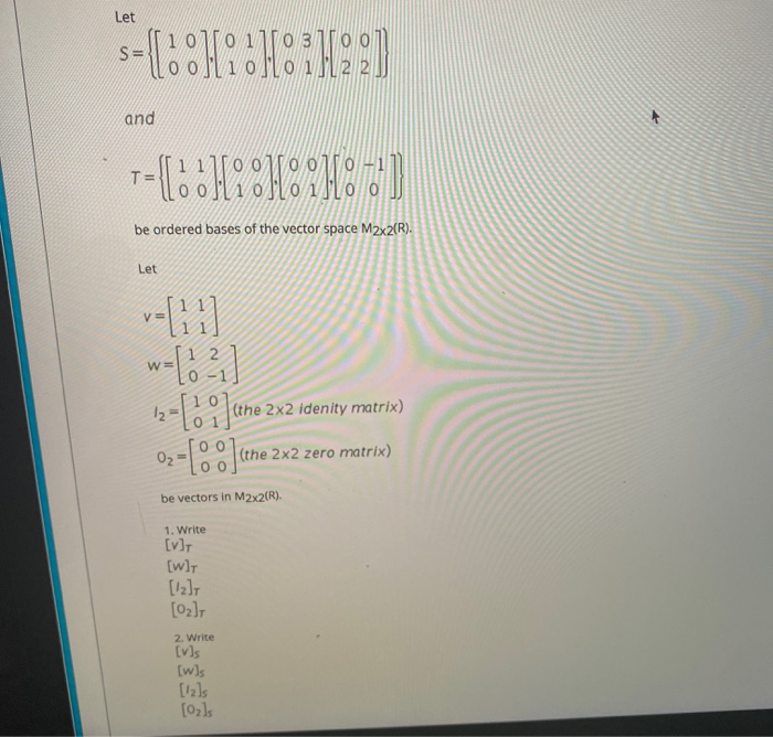 Solved 5. Construct the 4x4 matrix Osc-T 6. Construct the | Chegg.com