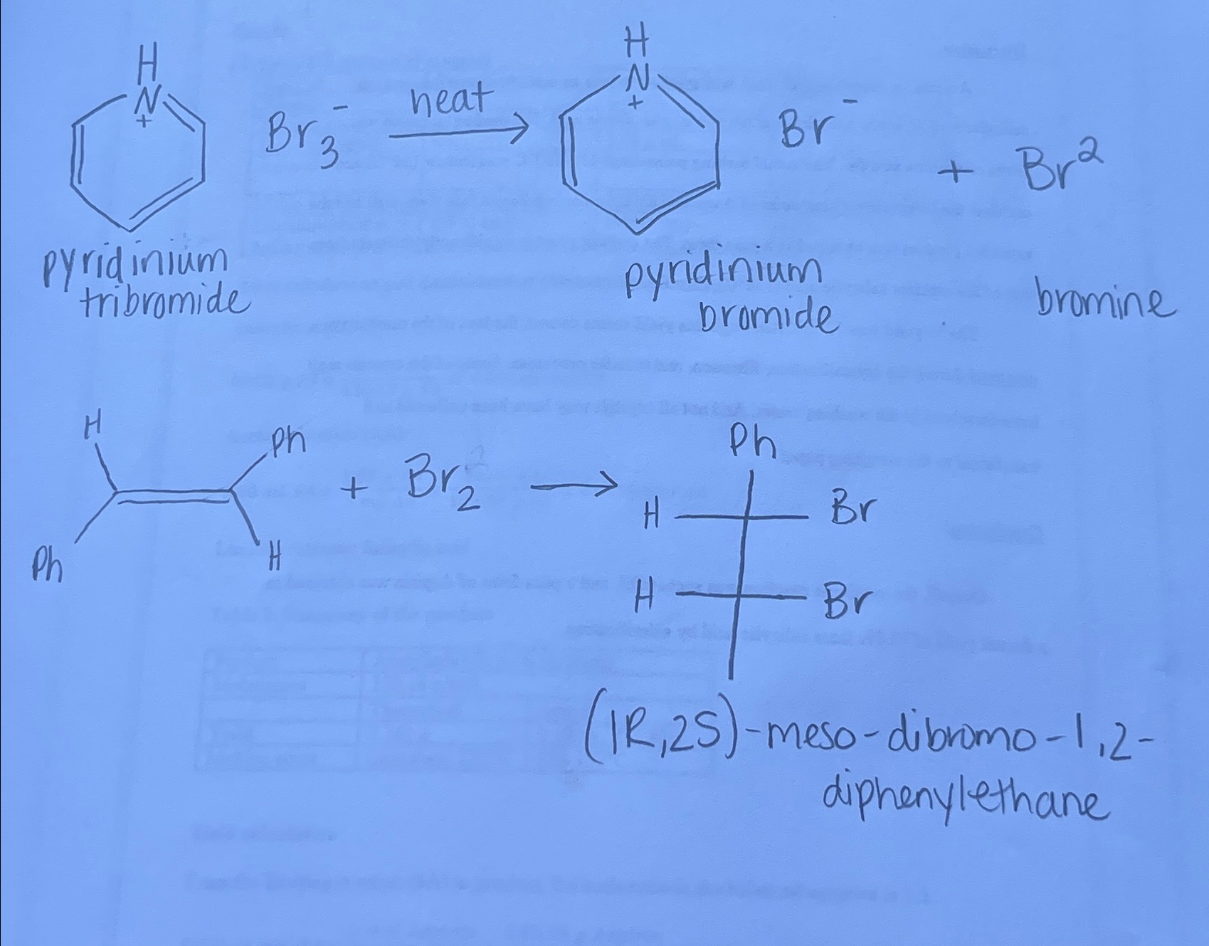 Br3-→neatBr-+Br2pyridiniumbromidebrominepyridinlum | Chegg.com