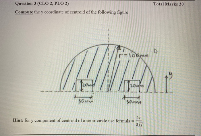 Solved Total Marks 30 Question 3 (CLO 2, PLO2) Compute the y | Chegg.com