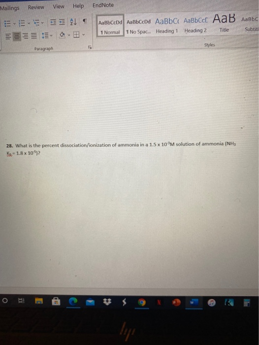 Solved Mailings Review View Help Endnote E Ali Аавьсера