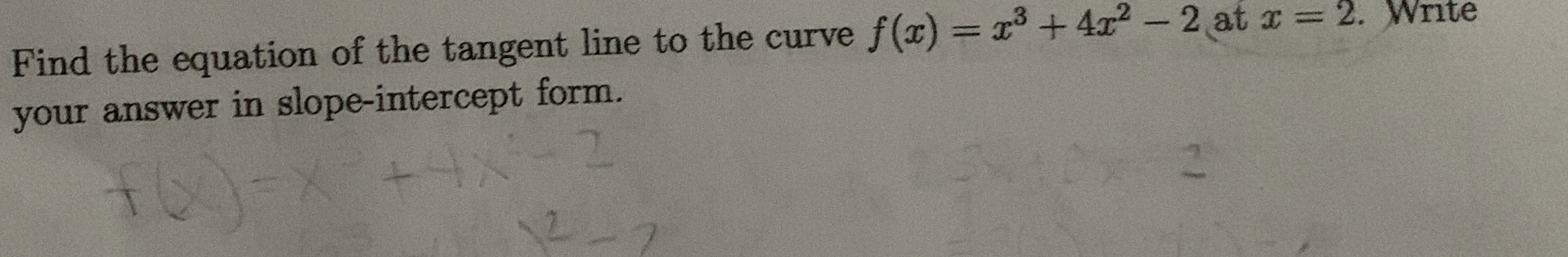 Solved Find the equation of the tangent line to the curve | Chegg.com
