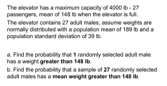 Solved The elevator has a maximum capacity of 4000lb−27 | Chegg.com
