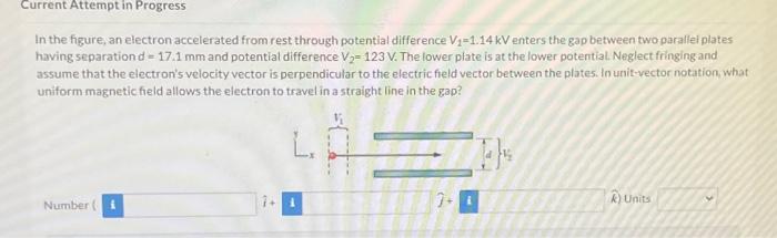 Solved In The Figure An Electron Accelerated From Rest