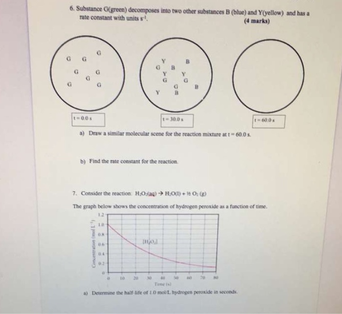 Solved 5. Gaseous nitrogen dioxide decomposes as follows: | Chegg.com