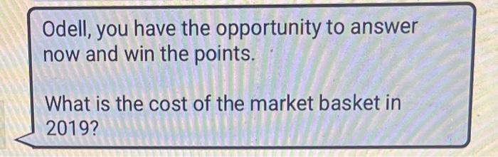 Solved Odell, you have the opportunity to answer now and win | Chegg.com