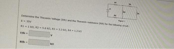 Solved Given the circuit in Figure 8-3. Calculate VTH and | Chegg.com