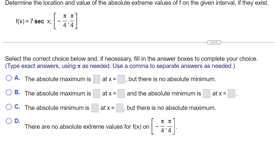 Solved Determine the location and value of the absolute | Chegg.com