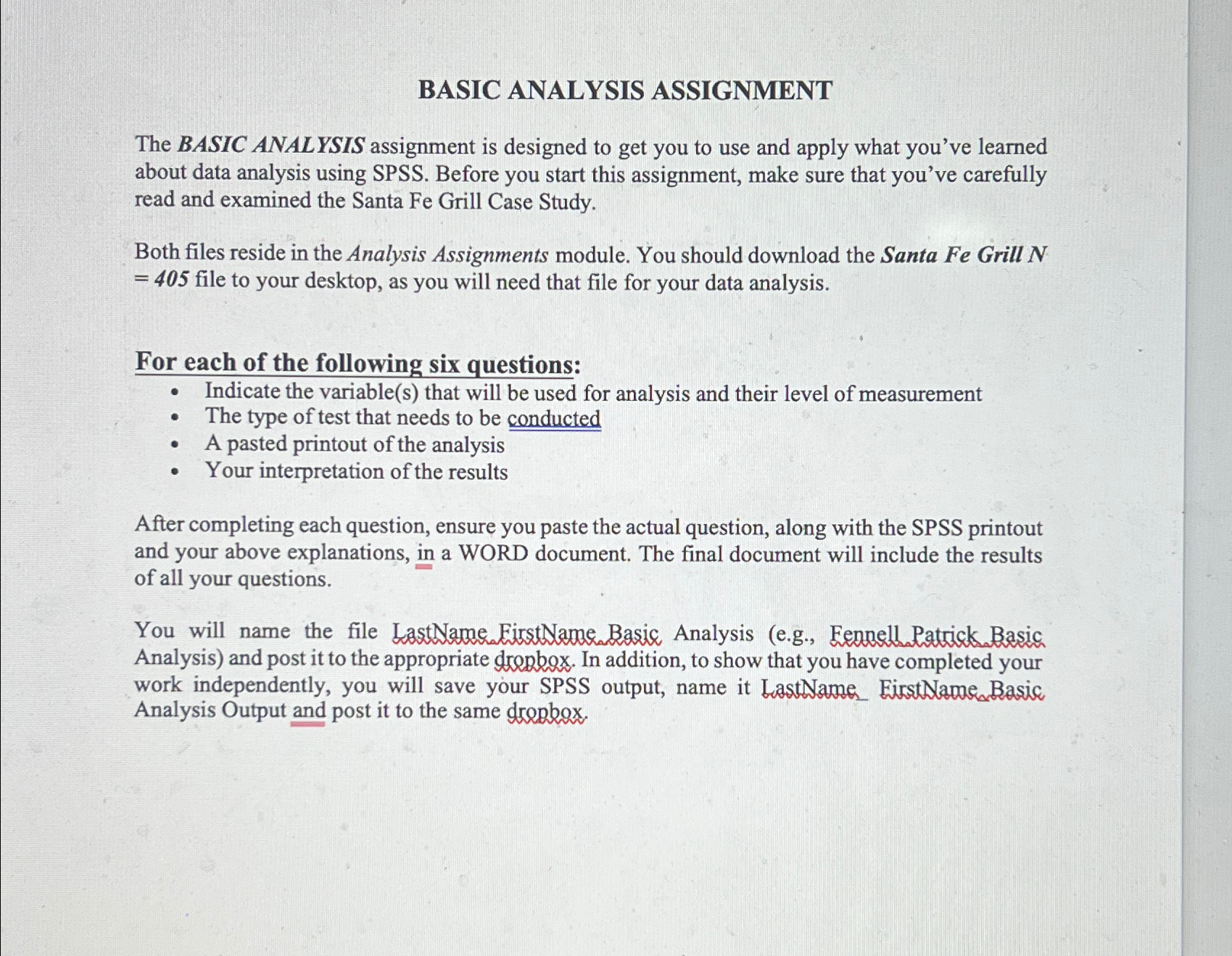 Solved BASIC ANALYSIS ASSIGNMENTThe BASIC ANALYSIS | Chegg.com