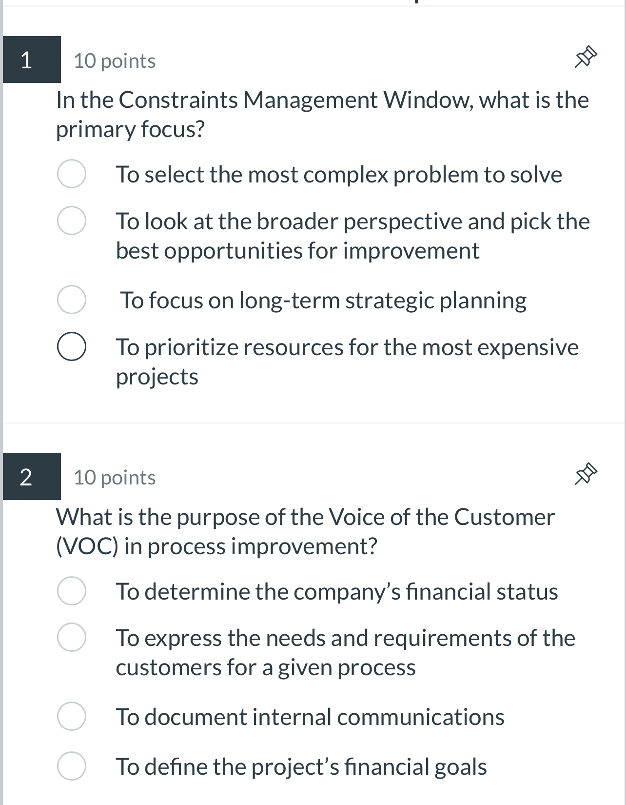 Solved 110 ﻿pointsIn the Constraints Management Window, what | Chegg.com