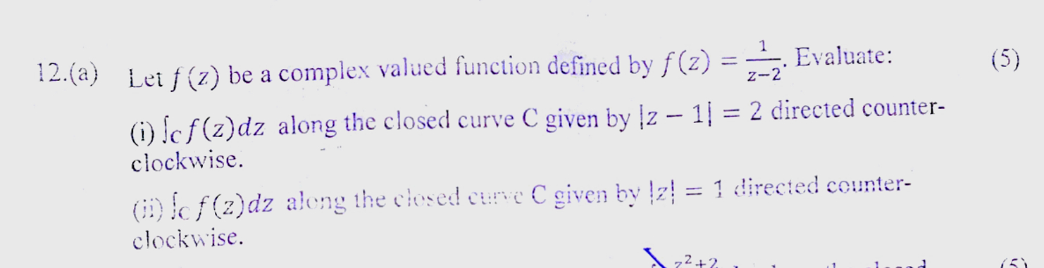 Solved A let F Z be A Complex Valued Function Defined