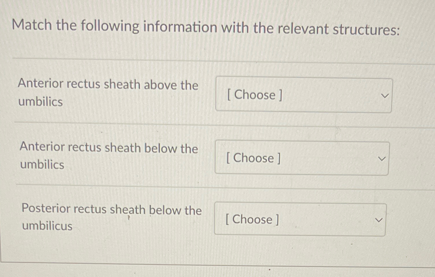 Solved Match the following information with the relevant | Chegg.com