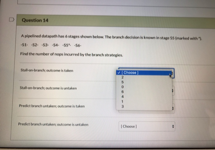 Solved Question 14 A pipelined datapath has 6 stages shown | Chegg.com