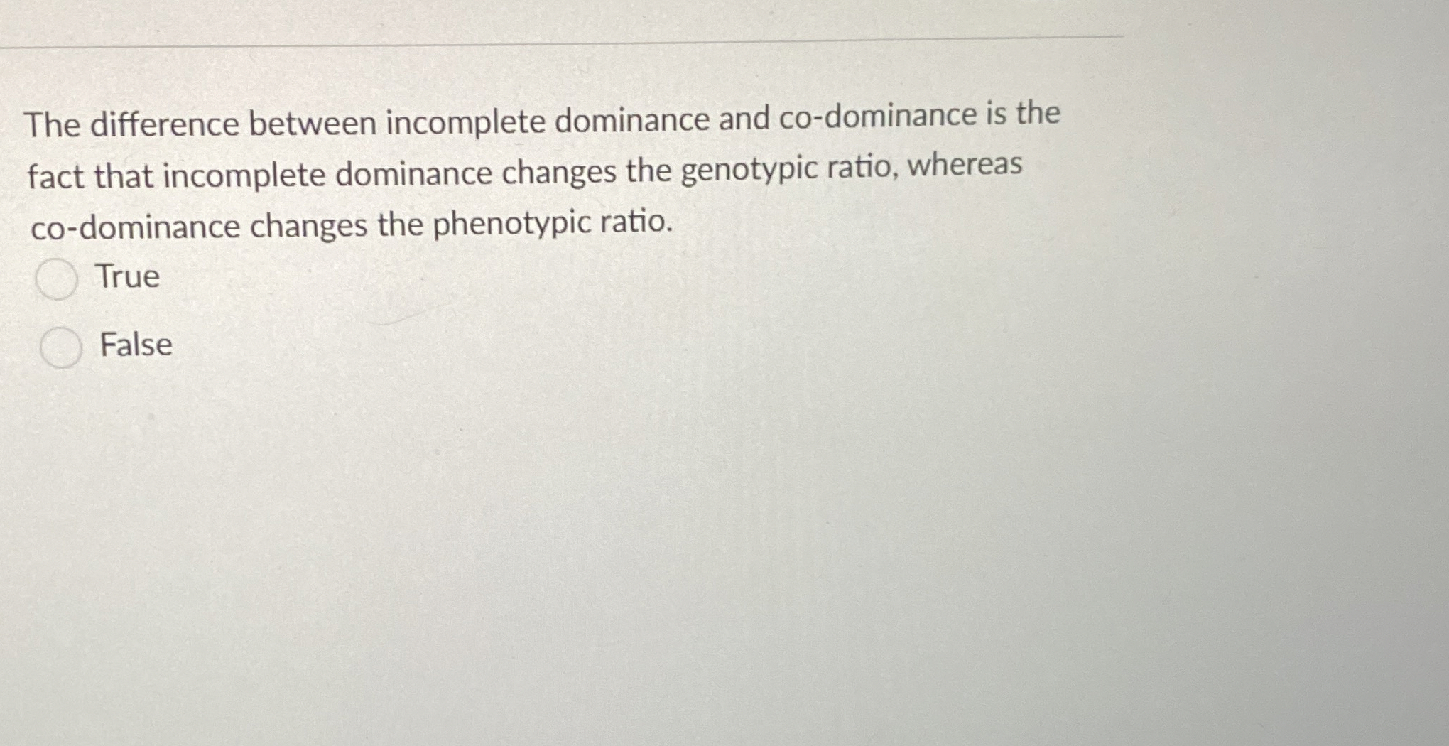 Solved The difference between incomplete dominance and | Chegg.com